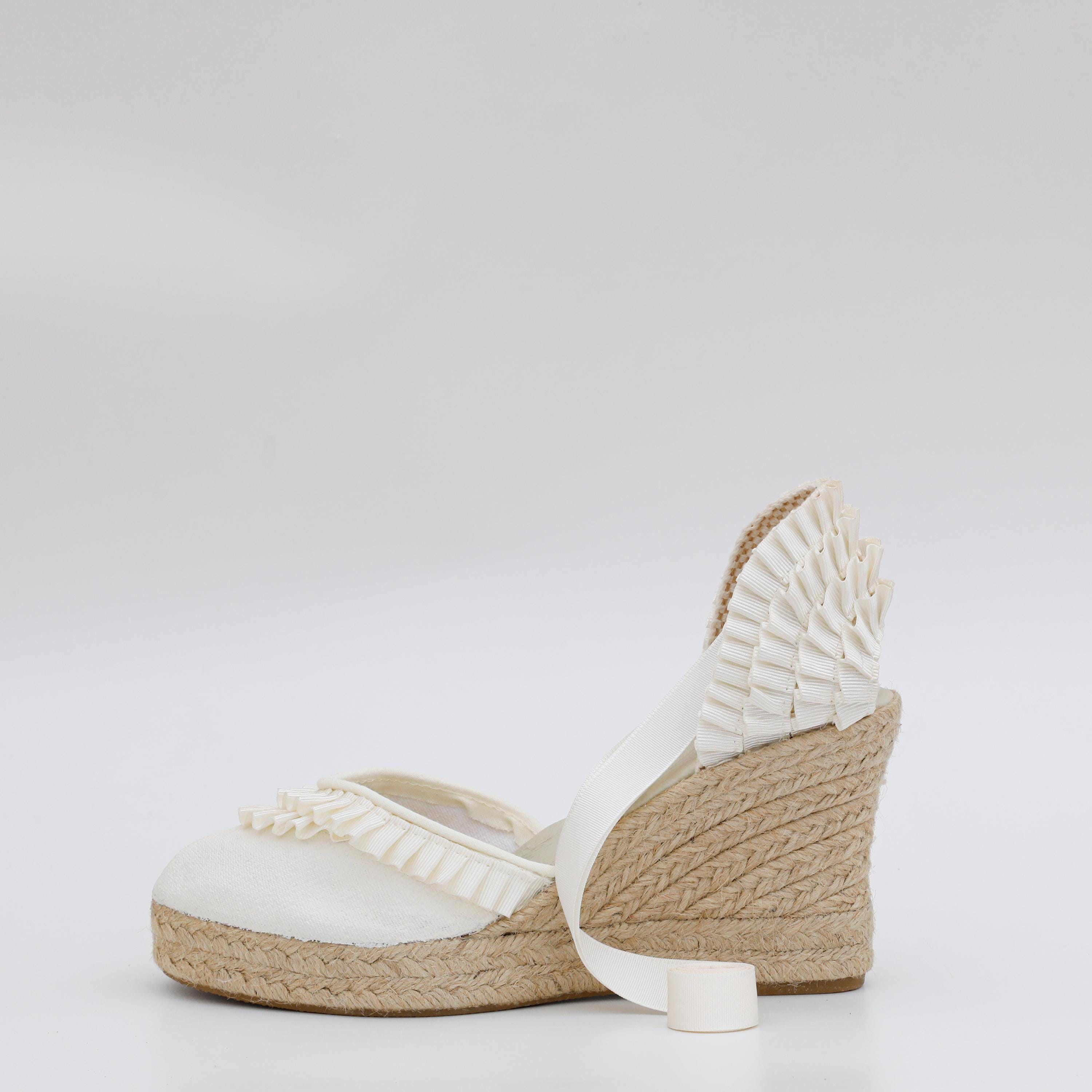Ivory Wedding Shoes, Bridal Espadrilles, Ivory Wedges Wedding Shoes, - Etsy