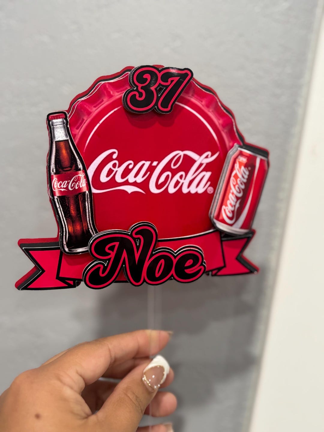 3D Layer Coke Inspired Birthday Cake Topper Party Decor - Etsy