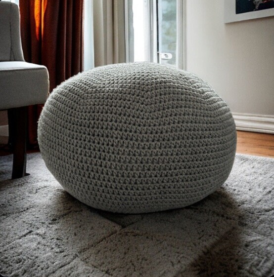 Handmade Crochet Pouf | Home Decor | Soft & Comfy | Available in ...