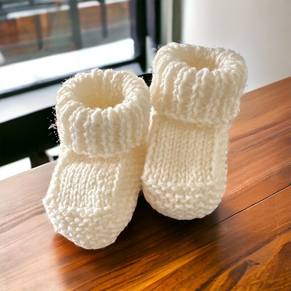 Handmade Knit Newborn Booties | Soft & Comfy | Perfect Gift for Special ...