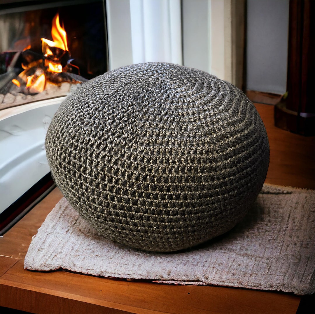 Handmade Crochet Pouf | Home Decor | Soft & Comfy | Available in ...