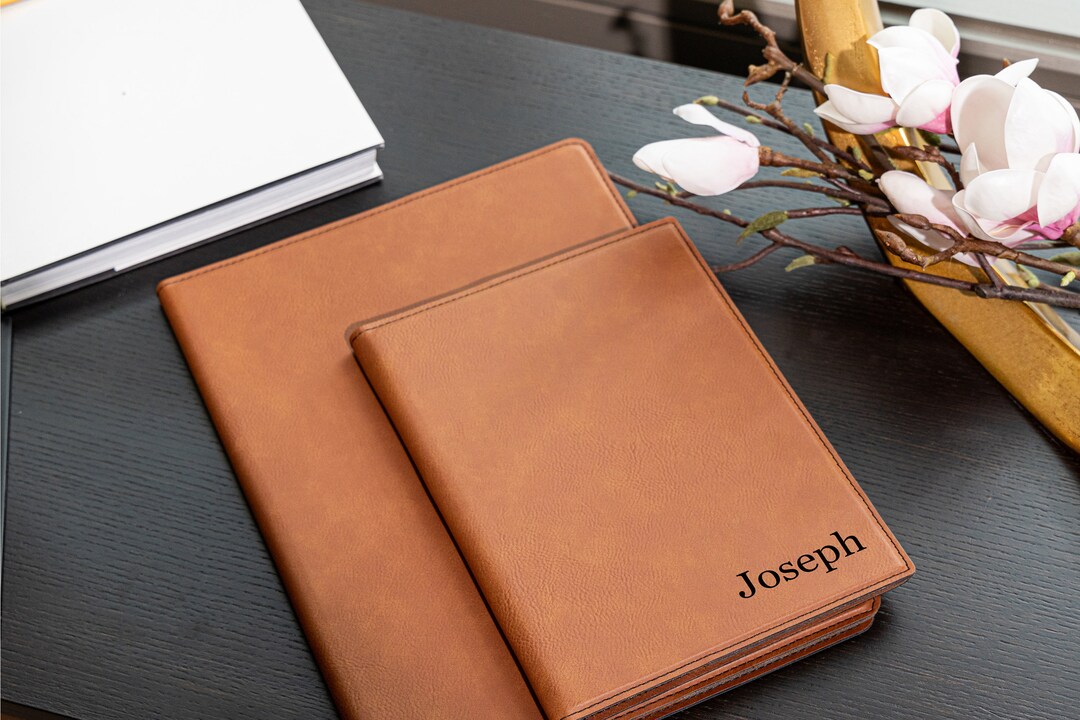 Leather Portfolio, Monogrammed Leather Portfolio, Personalized Leather ...