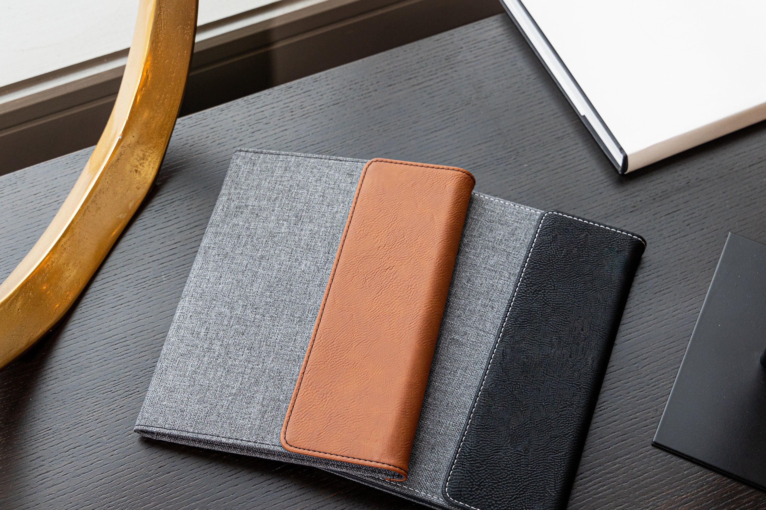 Personalized Vegan Leather Notepad Portfolio: Custom Flap Cover - Etsy