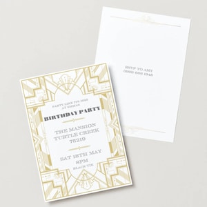 Editable Great Gatsby Party Invitation – Customizable 1920s Prohibition ...