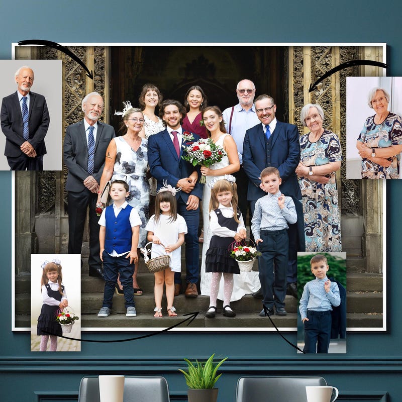 Customized Portrait Merge - Etsy