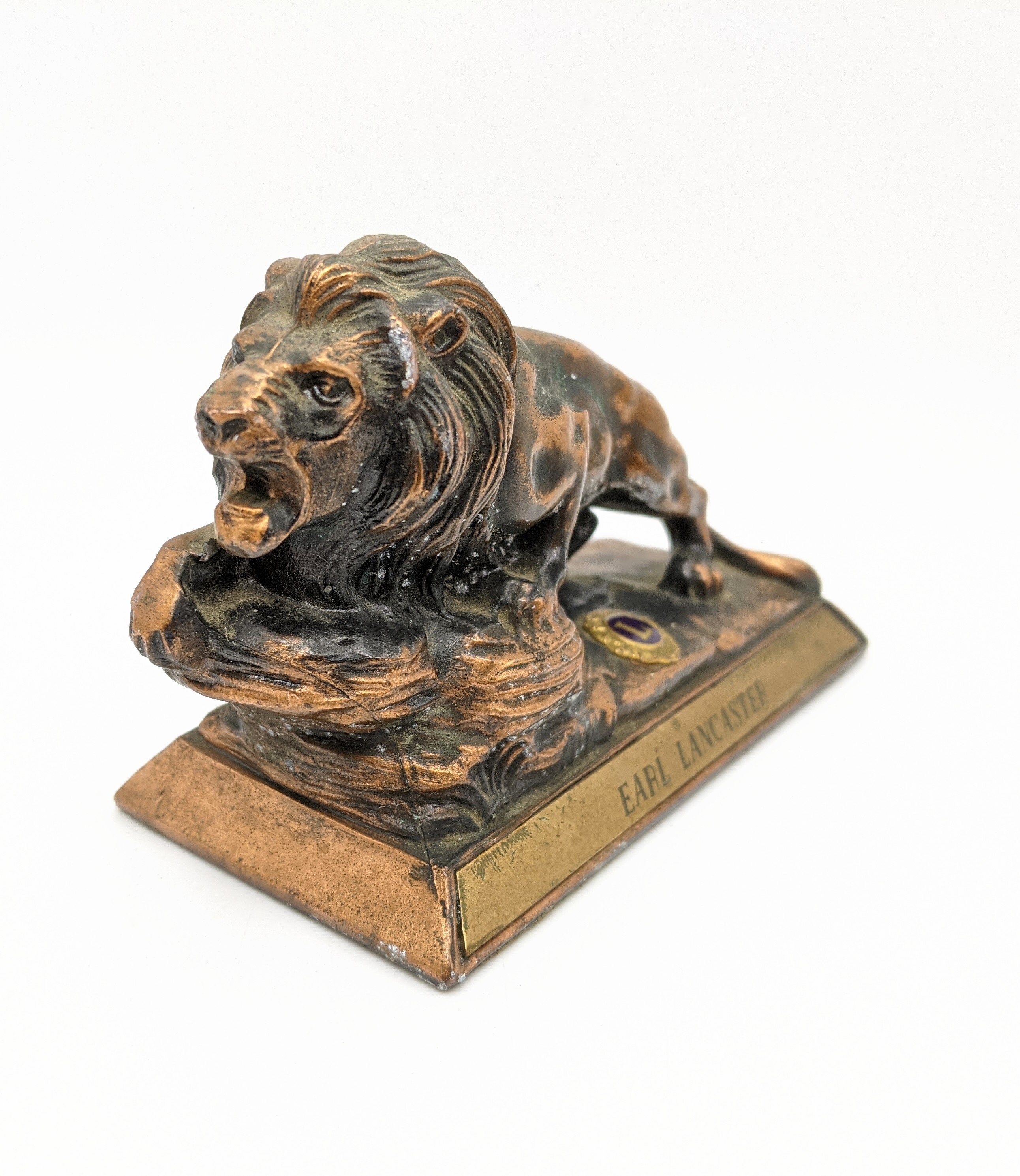 Art & Collectibles Trophies & Awards Lions Club Copper Tone Metal 3D ...