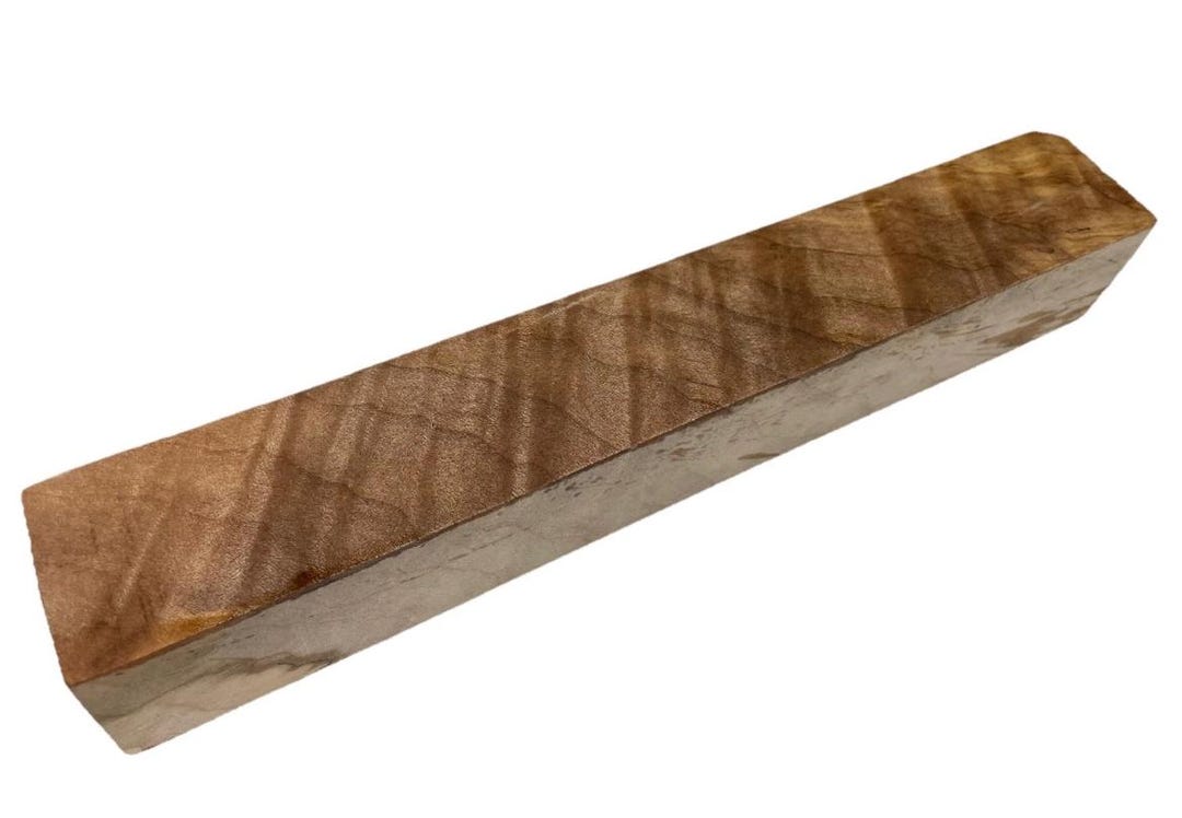 Curly Maple Wood Turning Blank 1-1/2” X 1-1/2” X 10” Dried Figured ...