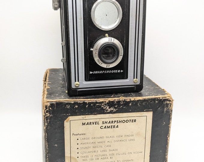 Vintage Marvel Sharpshooter TLR Camera With Original Box - Please See ...