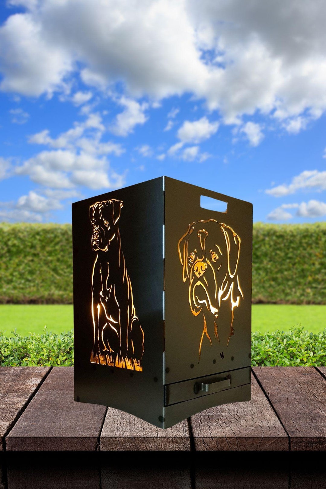 Boxer Fire Basket With Ash Drawer, 40x40x60 Cm, Very Stable Fire Barrel ...