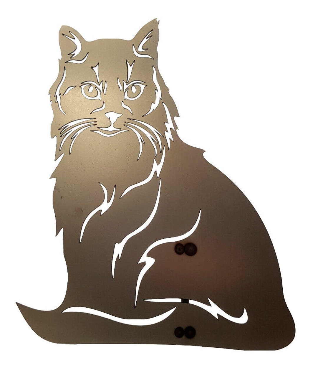 Figure Maine Coon Garden Stake Height Approx. 40 Cm Cat Rust Decoration ...