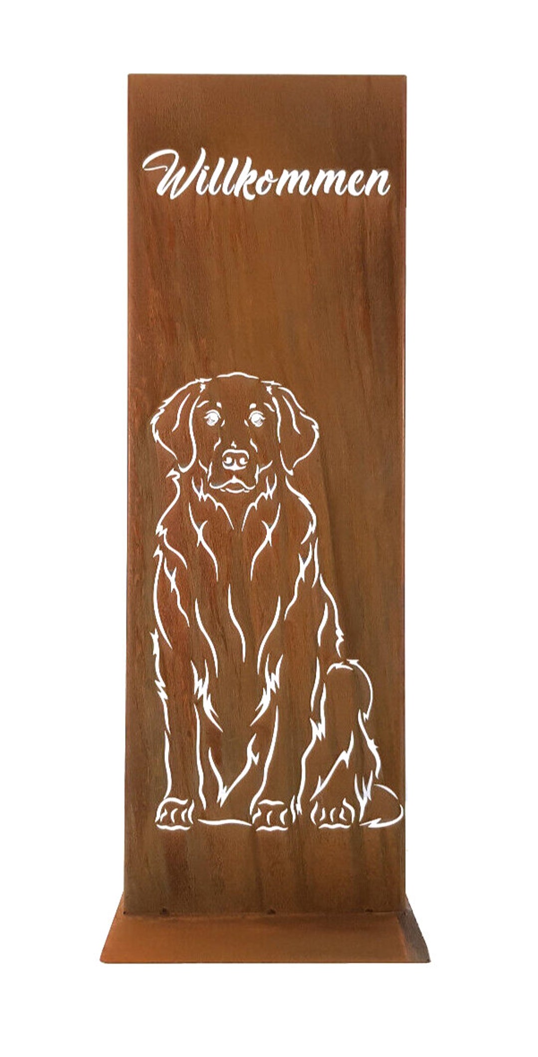 Stele Golden Retriever Edelrost Rostdeko Aufsteller - Etsy