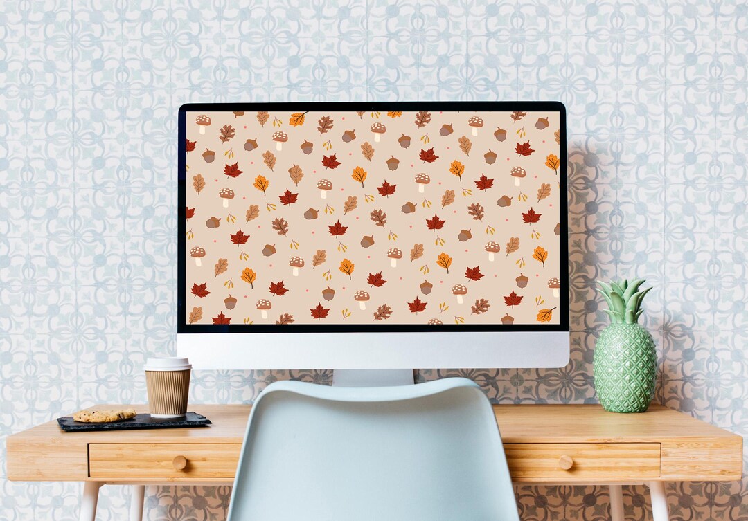 Autumn Leaf Desktop Wallpaper, Minimalist Desktop Wallpapers, Autumn ...
