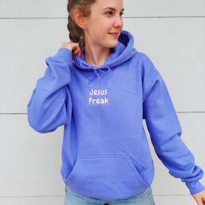 Jesus Freak Embroidered Hoodie Sweatshirt | Matthew 16:24 Christian ...