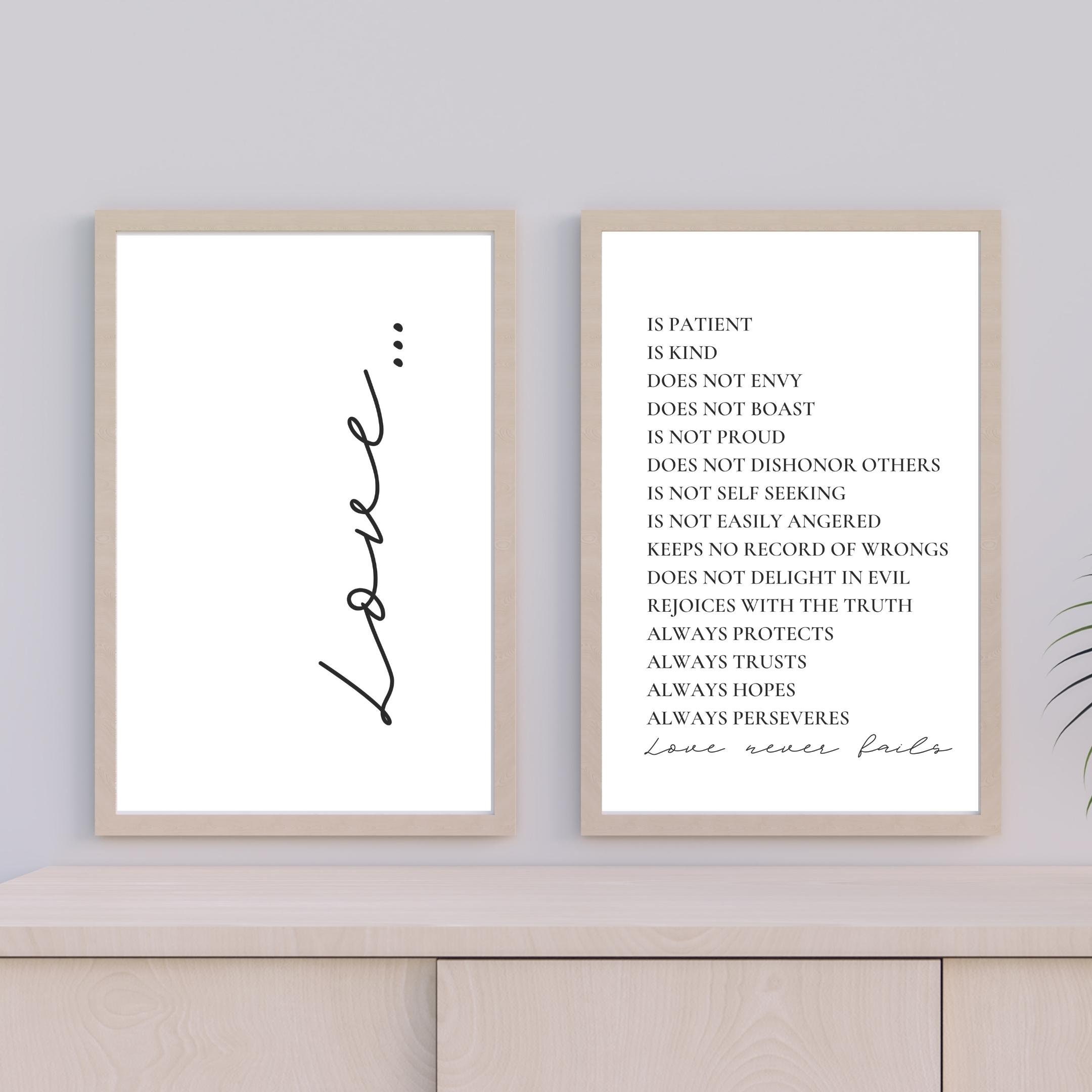 LOVE IS 1 Corinthians 13:4-7 Digital Download Printable Wall - Etsy