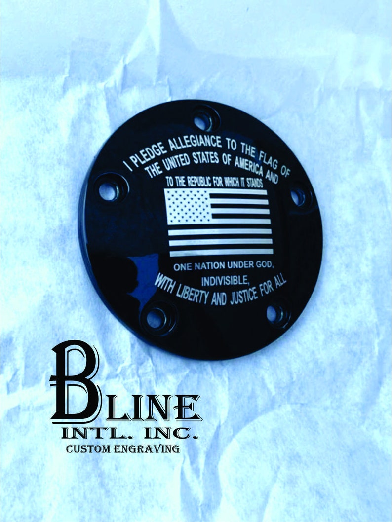Harley Davidson Custom Timer Cover Pledge of Allegiance - Etsy