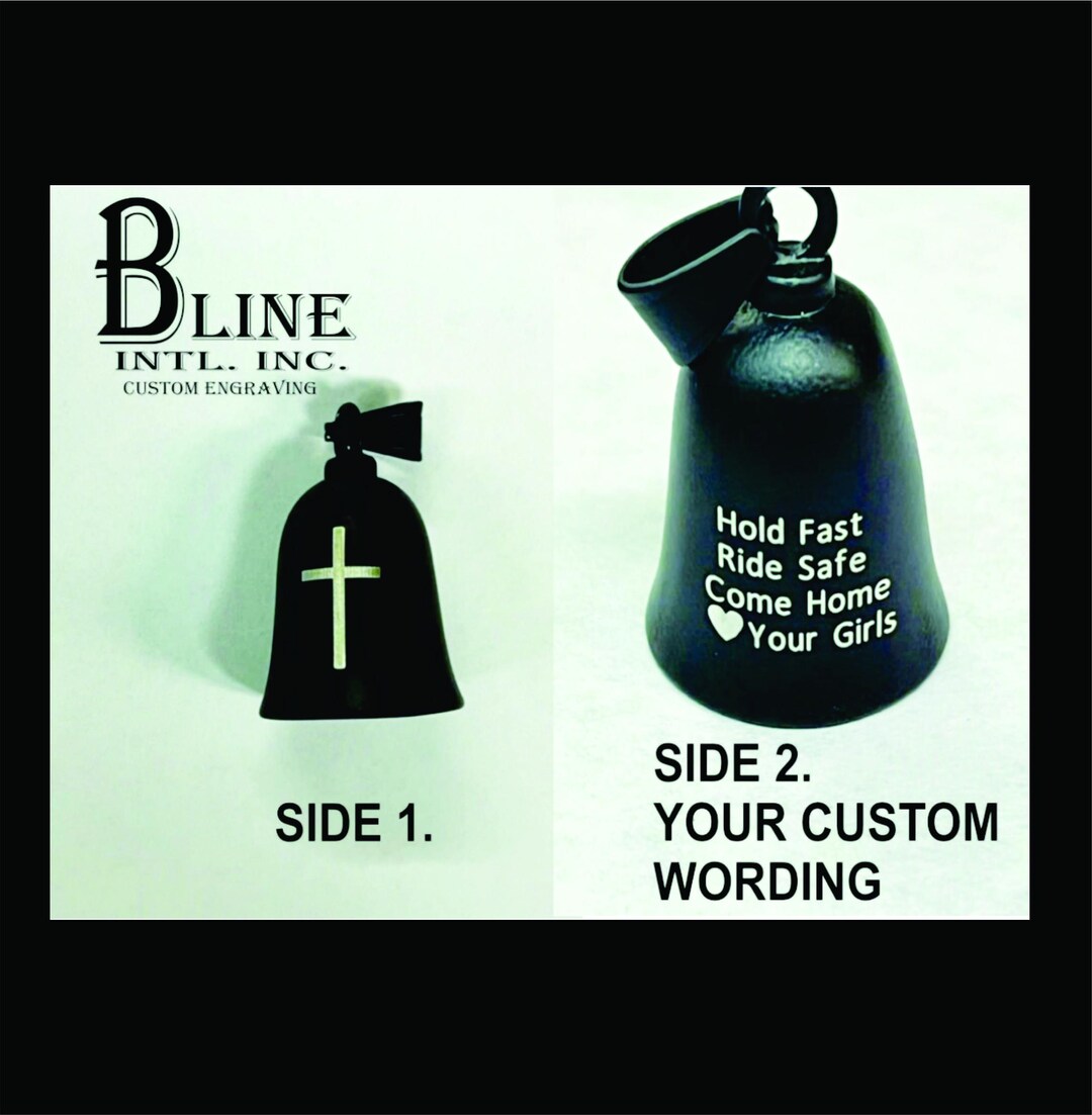 Biker Bell, Guard Bell, Gremlin Bell, Holy Cross Custom With Wording ...