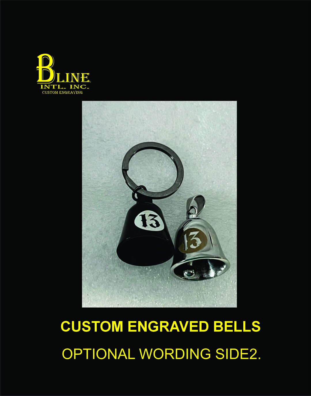Lucky 13 Custom Engraved Biker Bell: Gremlin Protector Charm - Etsy