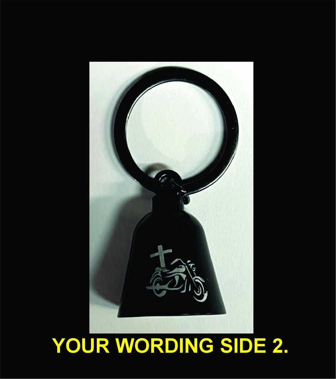 Engraved Motorcycle Gremlin Bell: Holy Cross Biker Bell, Custom Wording ...