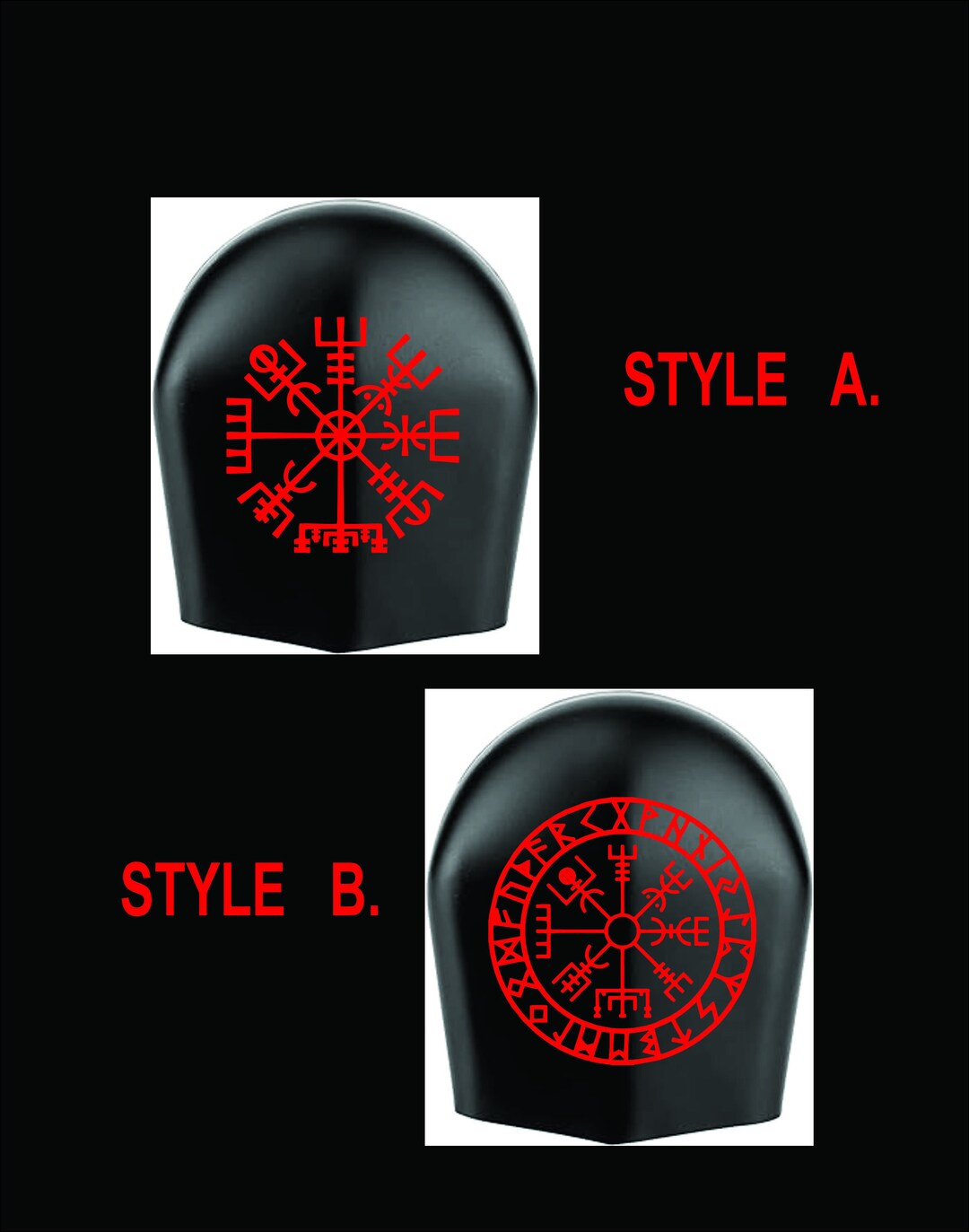 Harley Horn Cover Nordic Compass Vegvisir Custom - Etsy