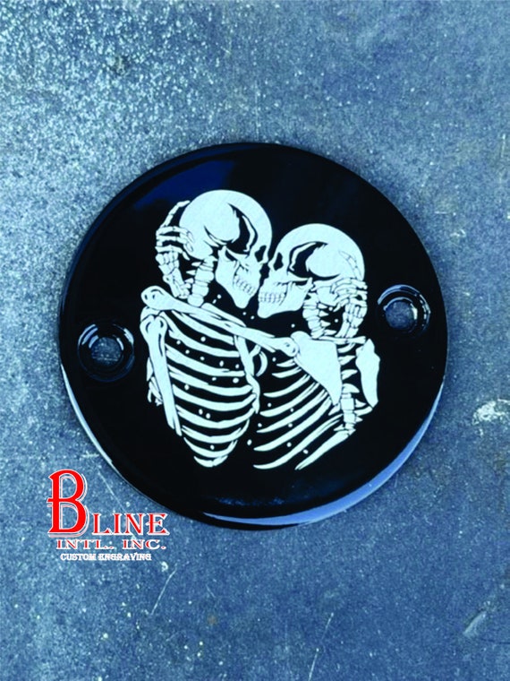 Harley Davidson Custom Timer Cover Kissing Skulls Milwaukee - Etsy
