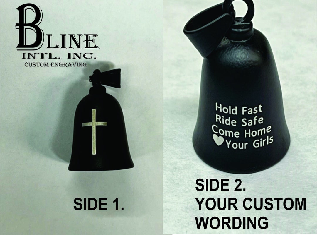 Biker Bell, Guard Bell, Gremlin Bell, Holy Cross Custom With Wording ...