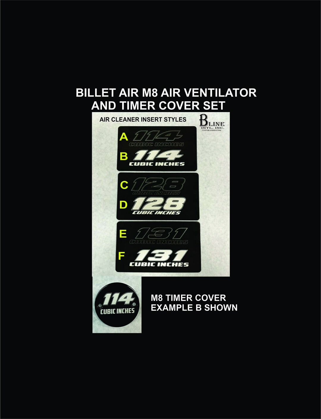 Harley 114 M8 Ventilator Air Cleaner Insert and Timer Set, Custom - Etsy