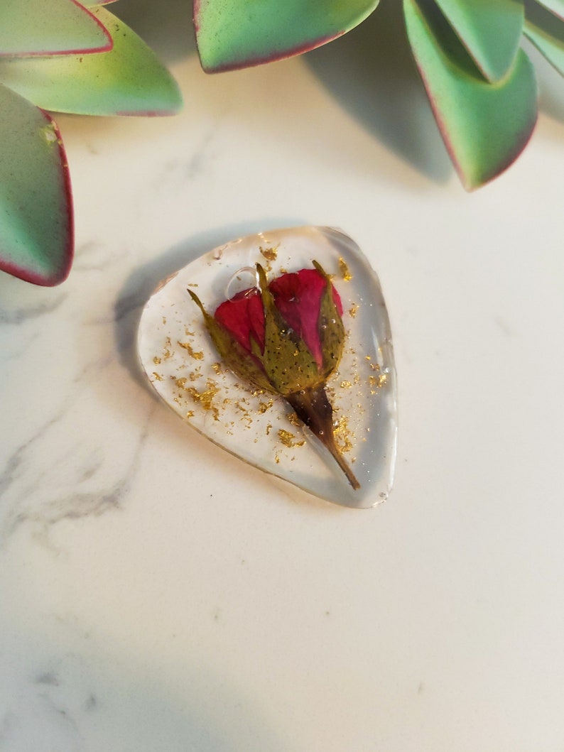 Flower Guitar Pick Handmade Pick Guitar Accessories Gift for Music ...