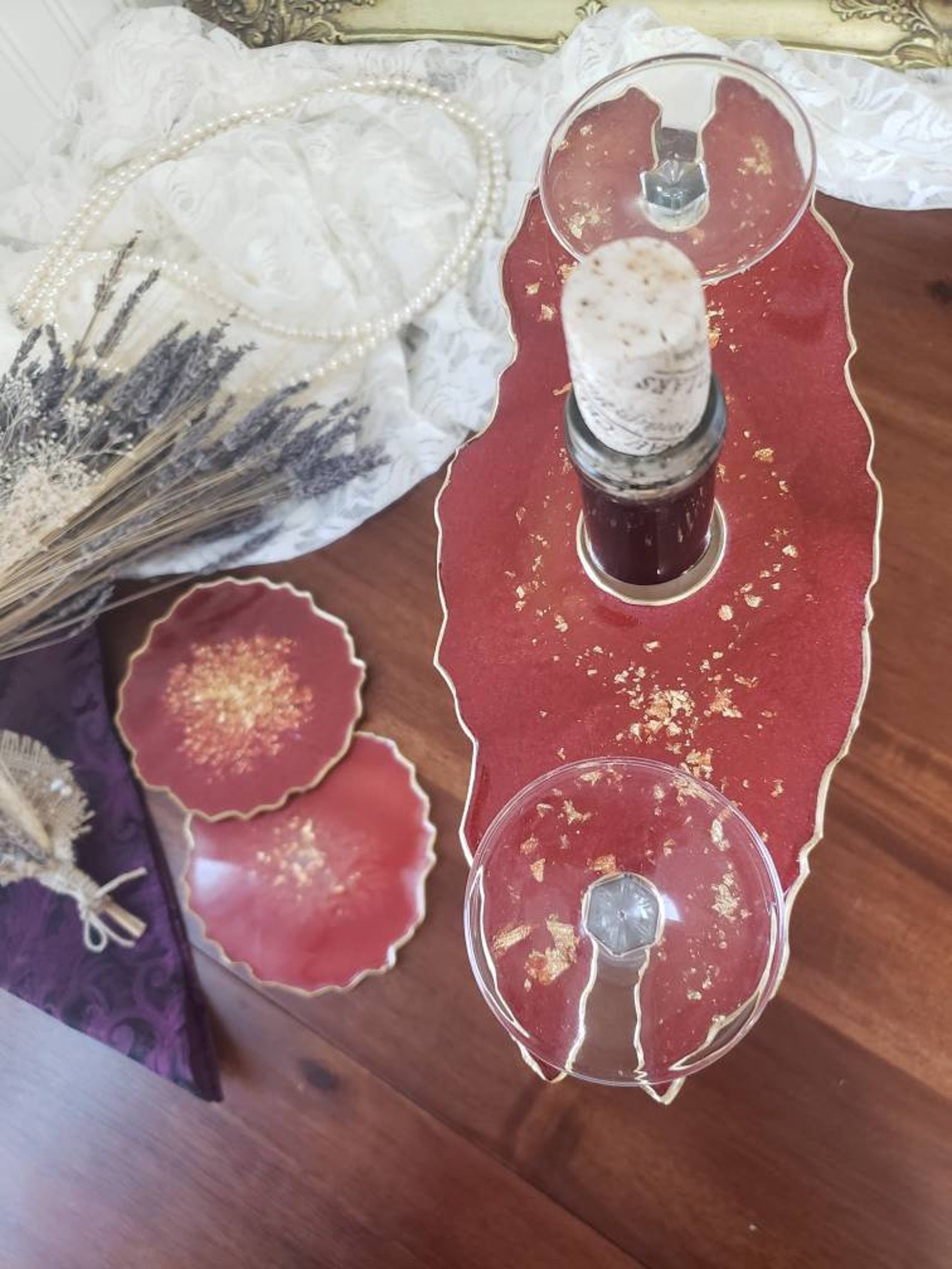 Wine Butler Champagne Caddy Bottle Holder Wine Glass - Etsy