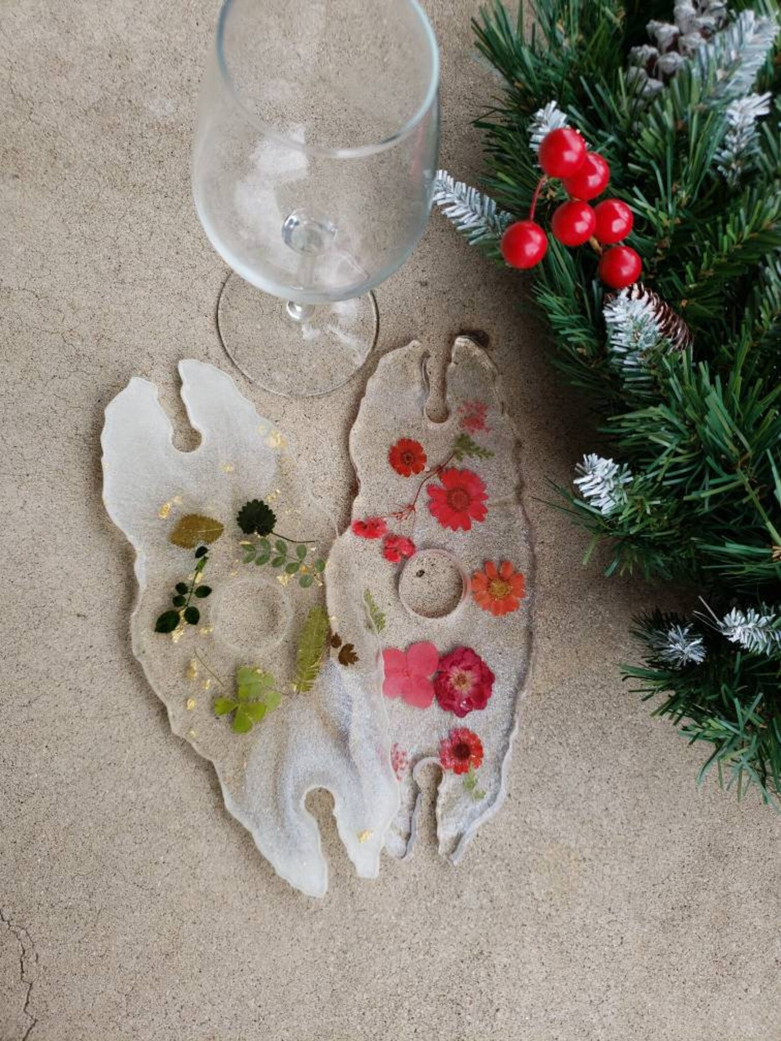 Floral Resin Wine Butler, Champagne Butler, Caddy, Bottle Holder ...