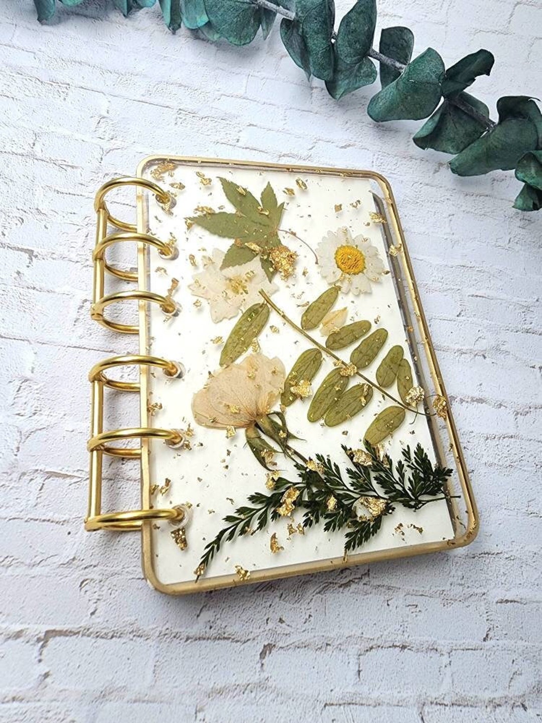 Resin Flower Notebook, Creative Artist Gift, Custom Journal, Wedding ...