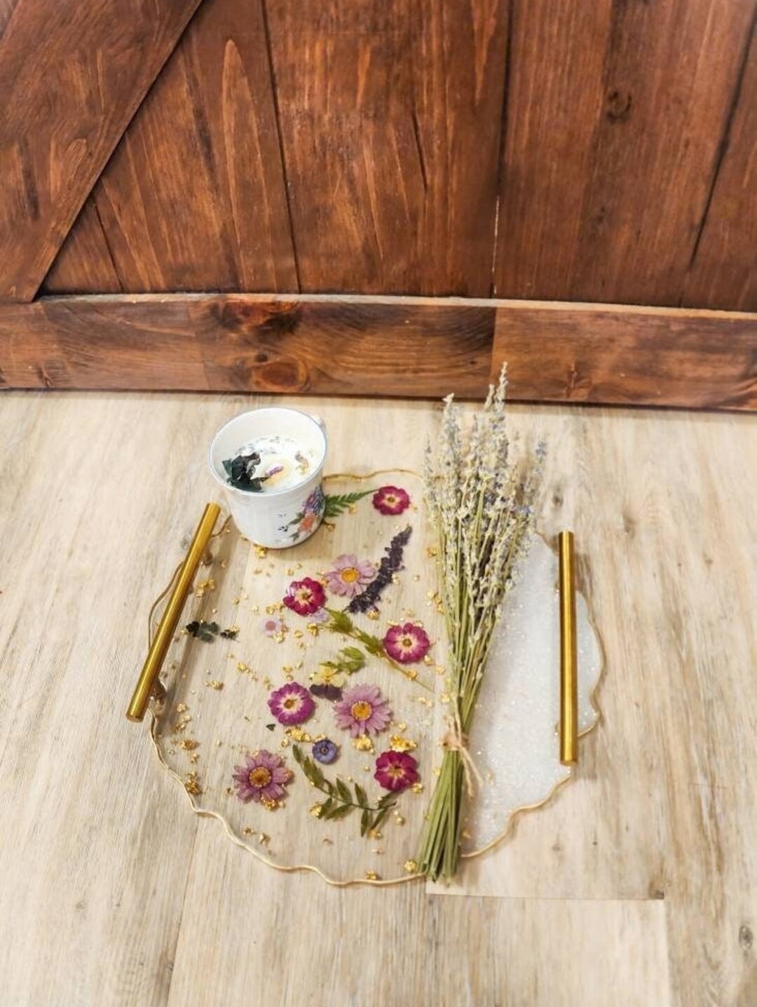 Floral Serving Tray, Vanity Tray, Decorative Tray, Wedding Gift, Bridal ...