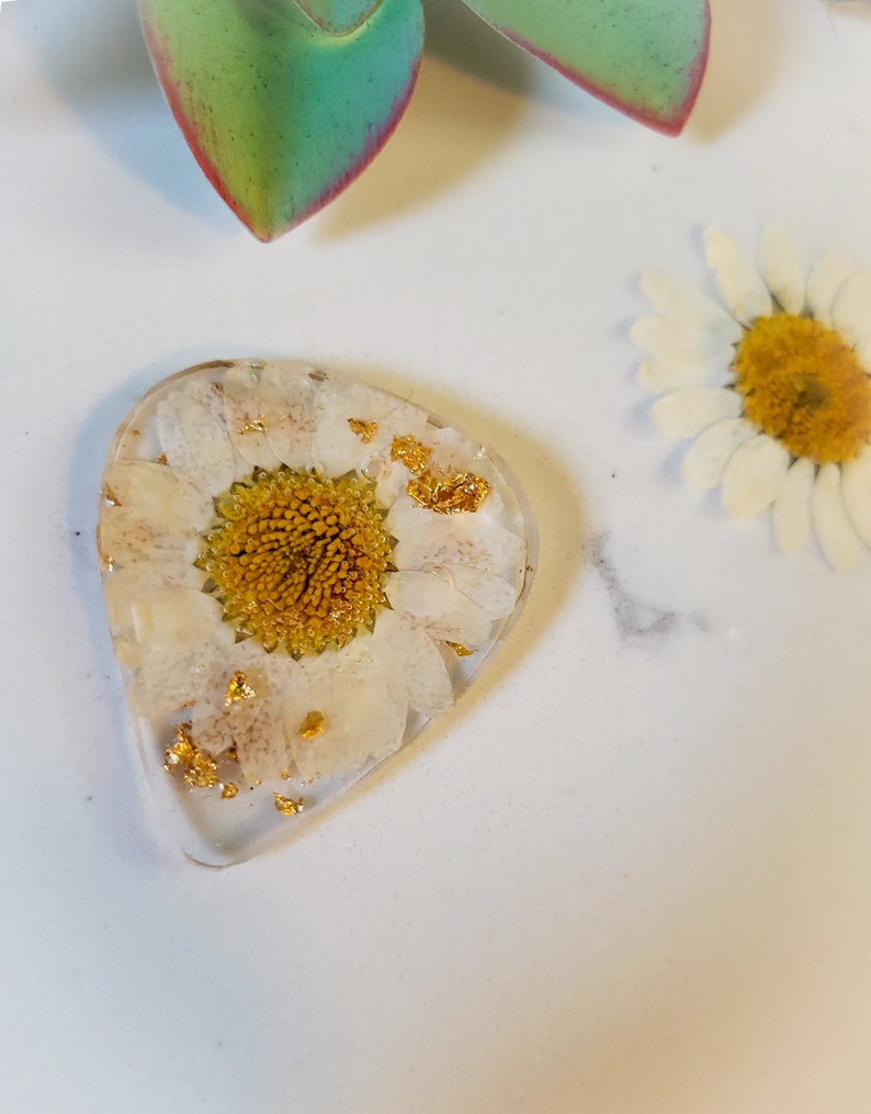 Flower Guitar Pick Handmade Pick Guitar Accessories Gift for Music ...