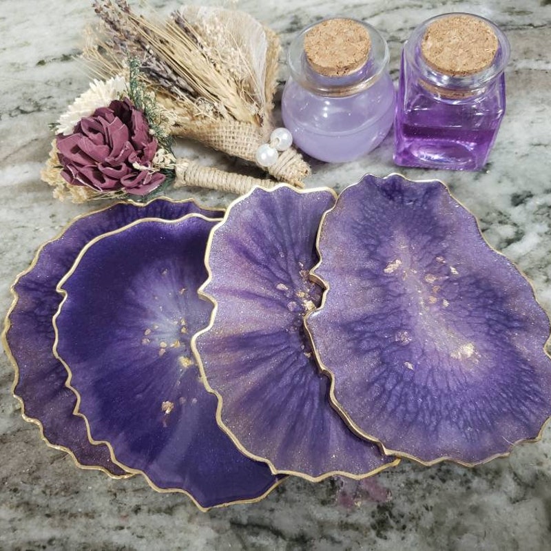 Agate Coasters - Etsy