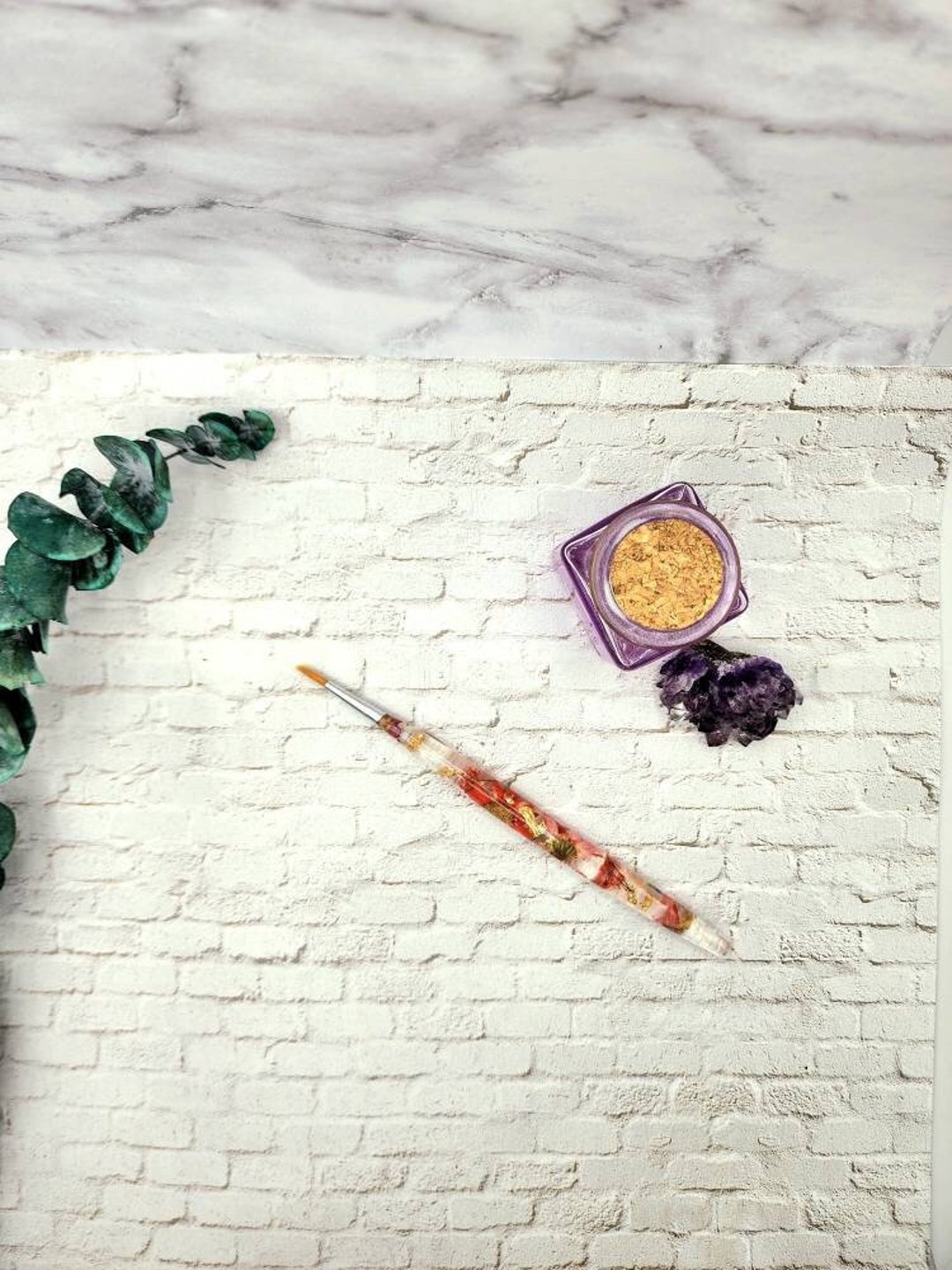 Floral Paintbrush, Gift for Painter, Creative Artist Gift, Real Flowers ...