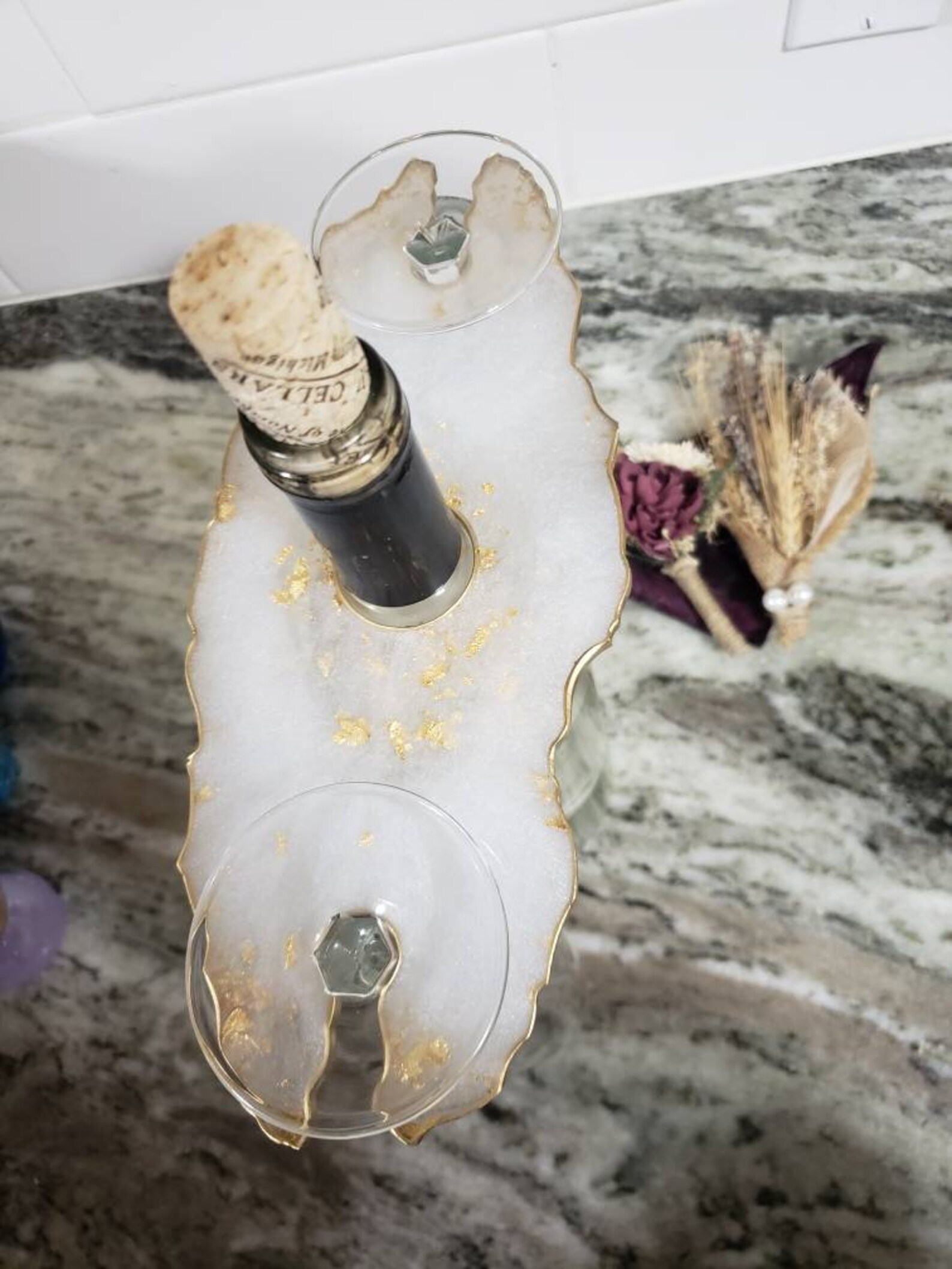 Wine Butler Champagne Caddy Bottle Holder Wine Glass - Etsy