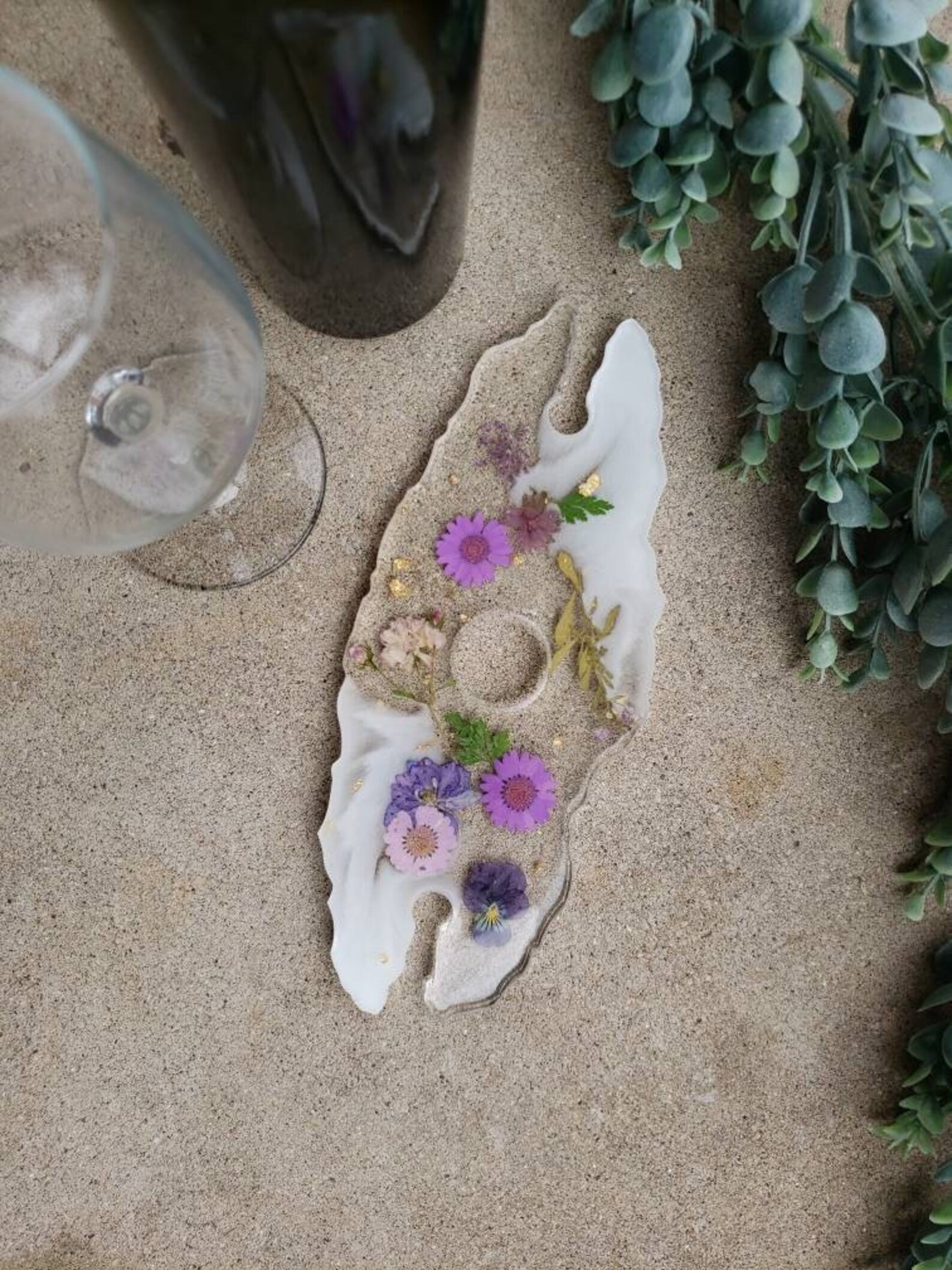 Floral Resin Wine Butler, Champagne Butler, Caddy, Bottle Holder ...