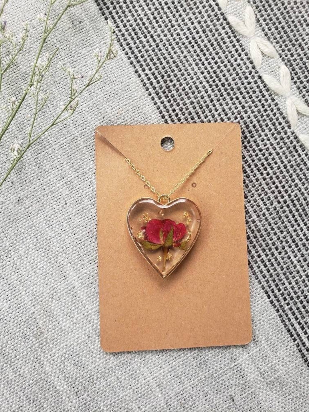 Rose Necklace, Handmade Flower Jewelry, Mothers Day Gift, Gift for Her ...