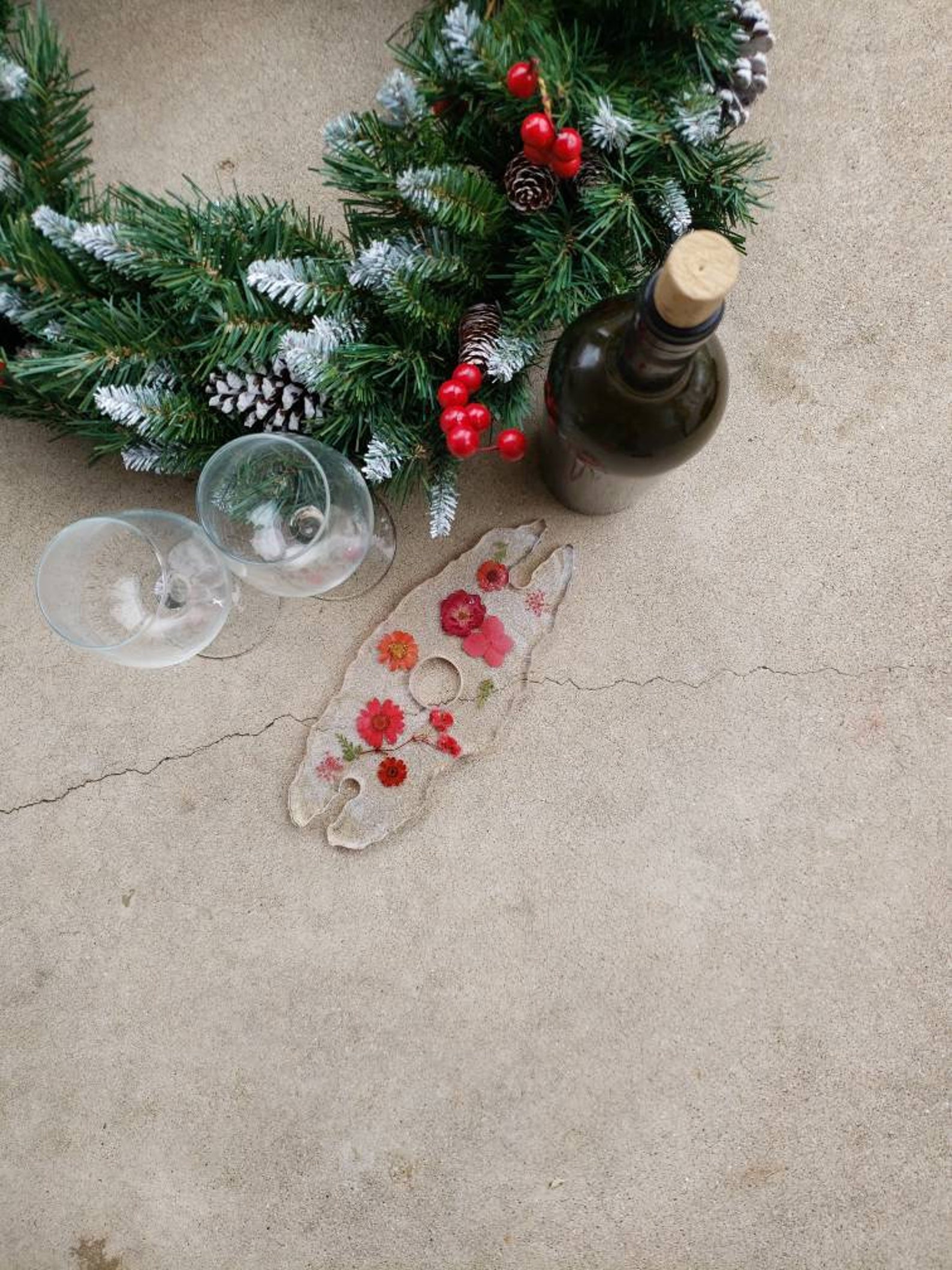 Floral Resin Wine Butler, Champagne Butler, Caddy, Bottle Holder ...