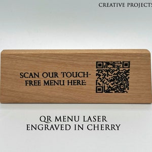 Custom Wood QR Code Menus for Your Restaurant Tables, Links to Your ...