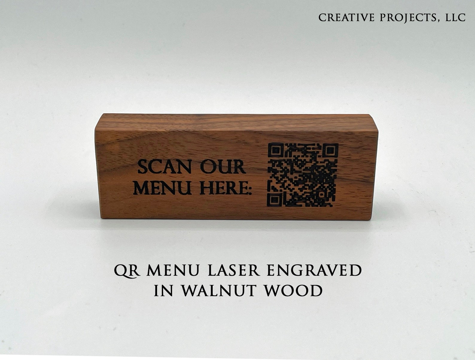 Custom Wood QR Code Menus for Your Restaurant Tables, Links to Your ...