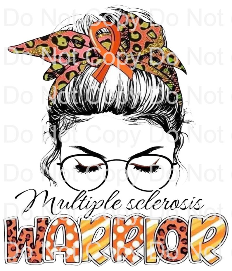 MS Warrior Multiple Sclerosis Awareness Ready to Press - Etsy