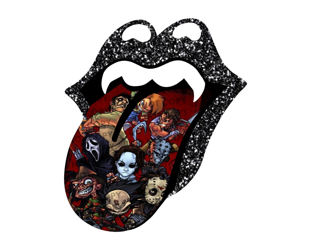 Halloween Lips With Horror Character Tongue Ready to Press Sublimation ...