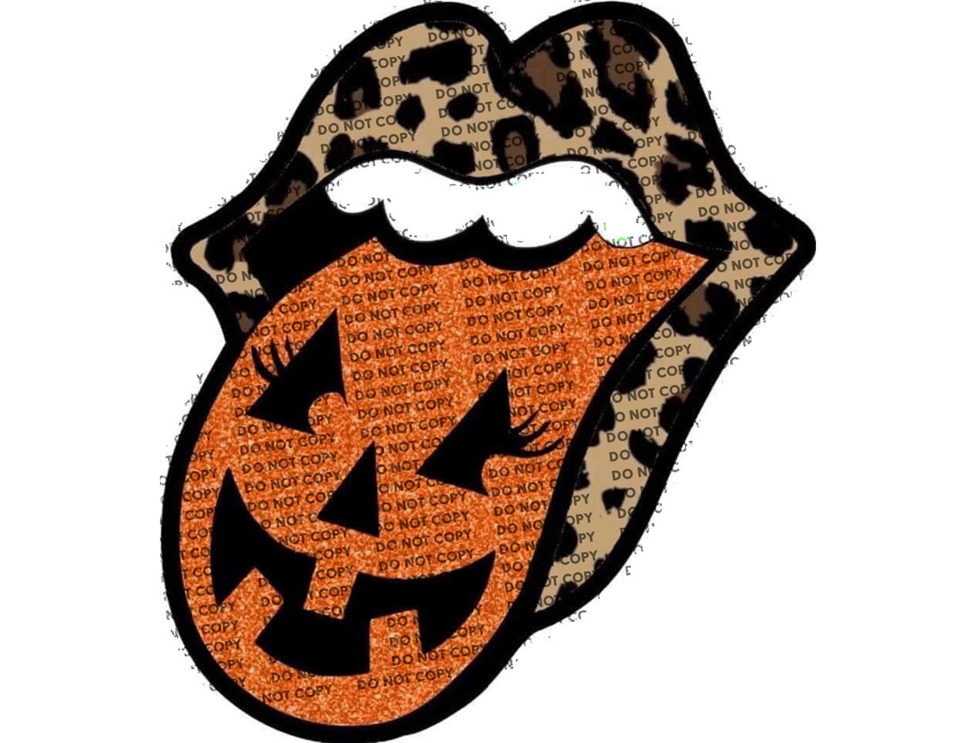 Halloween Lips With Pumpkin Tongue Ready to Press Sublimation Heat ...