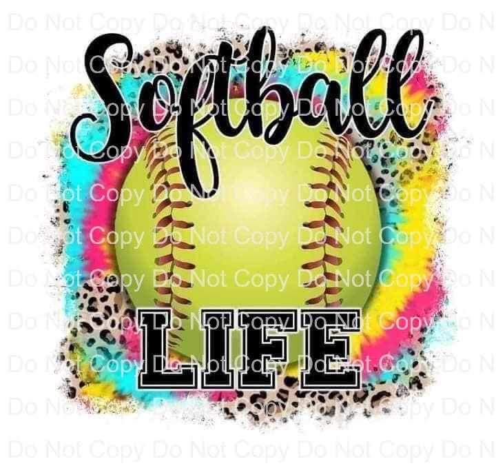 Softball Life Ready to Press Sublimation Sports Transfer - Etsy