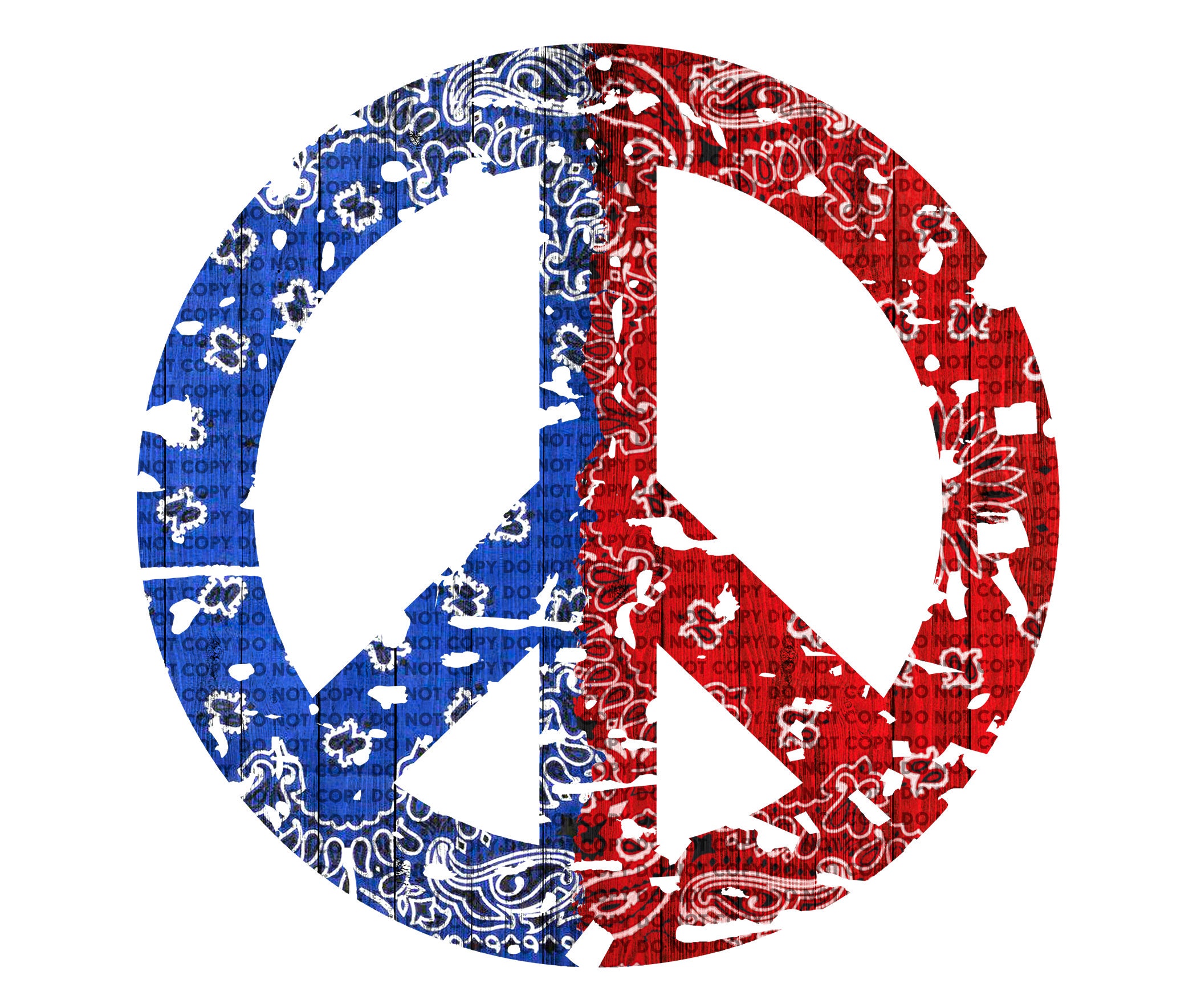 Bandana Peace Sign Ready to Press Sublimation Transfer - Etsy UK