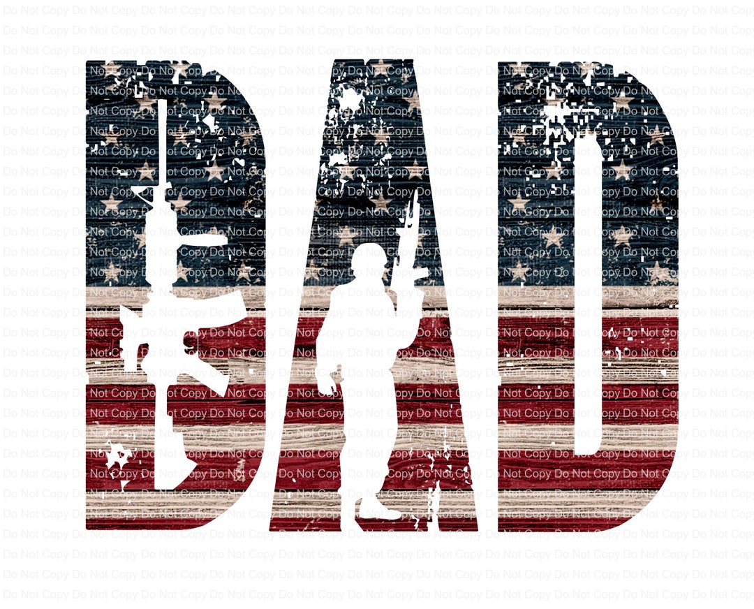 Dad Daddy Patriotic Ready to Press Sublimation Heat Transfer Fathers ...