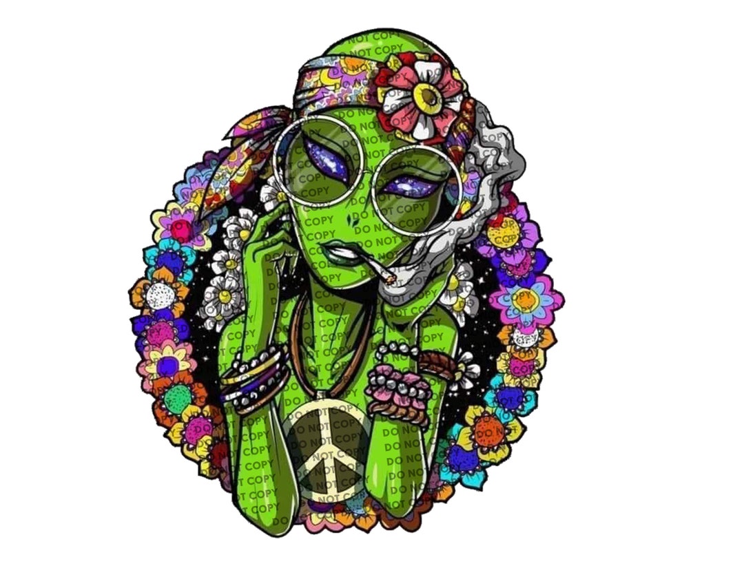 Colorful Alien Hippie Ready to Press Sublimation Transfer - Etsy