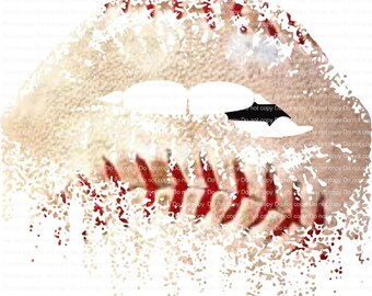 Lips Baseball Svg - Etsy
