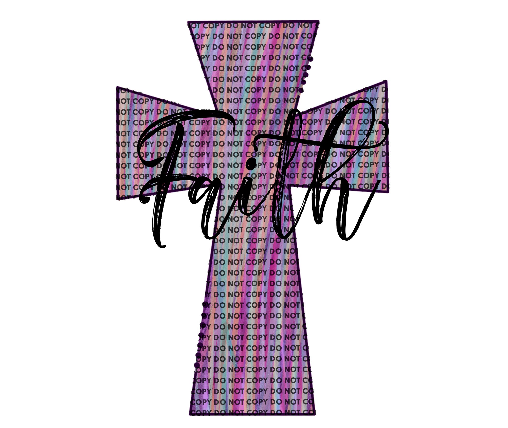 Colorful Cross Faith Ready to Press Sublimation Transfer - Etsy