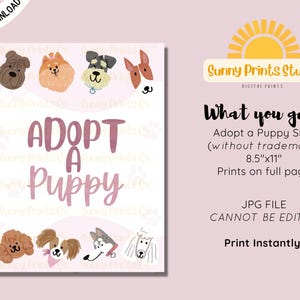 Puppy Party Bundle, Adopt a Puppy, Dog Adoption Birthday Party, Dog ...